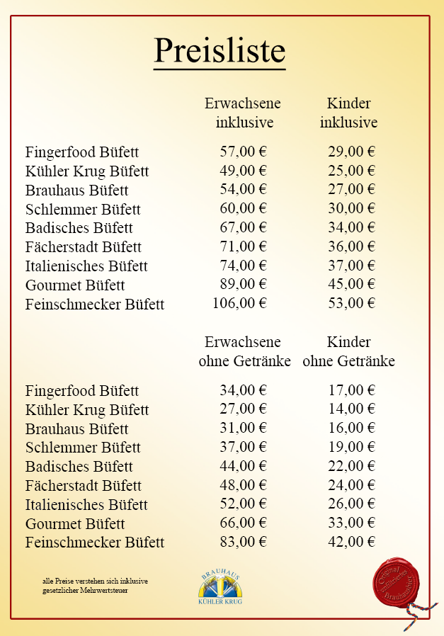Unsere Buffets - www.brauhaus-karlsruhe.com
